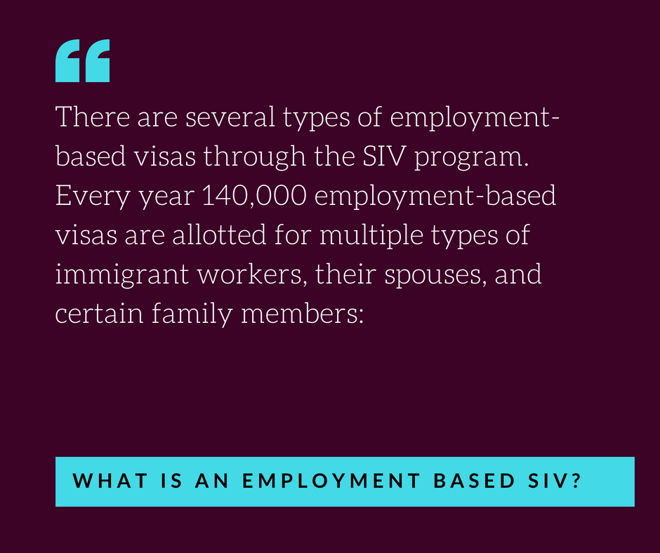 Special Immigrant Visa: Employment Based – Serve Boldly